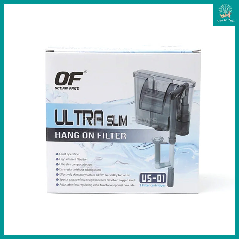 [OF Ocean Free] Ultra Slim Hang-on Back Filter with Surface Skimmer (f ...