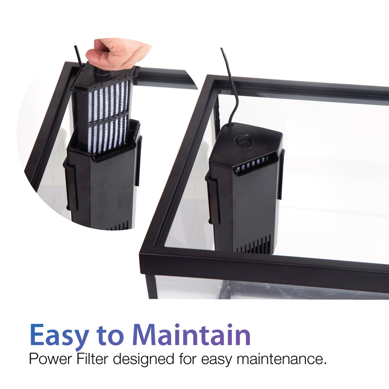 [Resun] 18.9L/56.7L Ripples Premium Aquarium Glass Fish Tank (with Fil ...